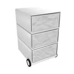 PAPERFLOW Rollcontainer easyBox 3 horizontale Schubladen 642x390x436mm PERSO PAPIER