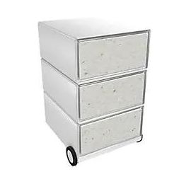 PAPERFLOW Rollcontainer easyBox 3 horizontale Schubladen 642x390x436mm PERSO PAPIERFASER