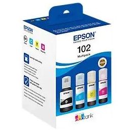 Epson 102 Original Nachfülltinte C13T03R640 Schwarz, Cyan, Magenta, Gelb Multipack 4 Stück