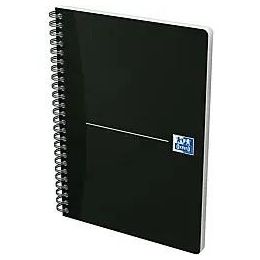 Oxford Office Essentials Collegeblock DIN A5 Kariert Spiralbindung Karton Schwarz Nicht perforiert 180 Seiten 90 Blatt