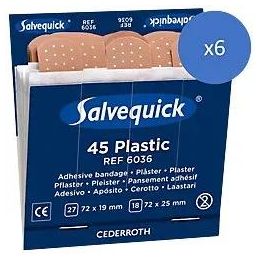 Salvequick Pflaster 7021127 1,9 x 7,2 cm 6 Pack &agrave; 45 Streifen