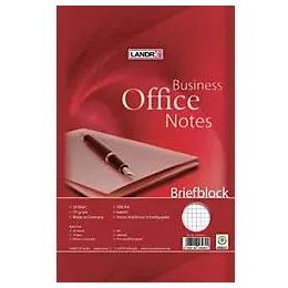 LANDRÉ LANDRÉ Briefblock Business Rot Kariert Nicht perforiert DIN A4 20,8 x 5 x 30,2 cm 50 Blatt