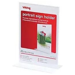 Viking Tischaufsteller DIN A5 14,9 (B) x 8,3 (T) x 21,4 (H) cm Transparent