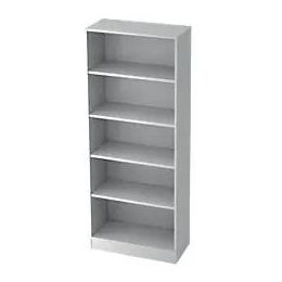 Hammerbacher Holz Bücherregal 4 Fachböden 800 x 400 x 2.004 mm Weiß