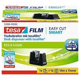 Tesa Klebebandabroller Tesafilm Easy Cut SMART Schwarz 15 mm (B) x 10 m (L) Kleiner Kern