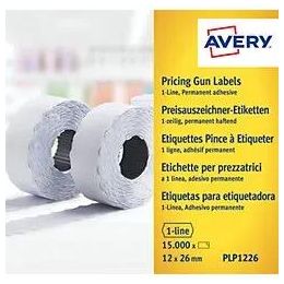 Avery Zweckform Papier Etiketten 2,6 x 1,2 cm Weiß PLP1226 10 Rollen à 1500 Etiketten