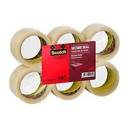 Scotch Secure Seal Verpackungsklebeband Transparent Stark 50 mm (B) x 66 m (L) PP (Polypropylen) 56 Mikron Pack mit 6 Rollen
