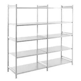 ARNO SPACE Epsilon Anbauregal 5 Fachböden Stahl 1.040 x 380 x 2.000 mm Hellgrau