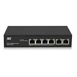 ACT 6 Port, Netzwerk-Switch, 10/100Mbps.4X Poe+ (30W) Port