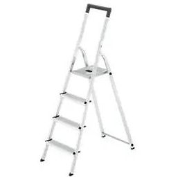 Hailo Stufenleiter L40 Easyclix Silber 4 Stufen 46 x 115 x 159 cm