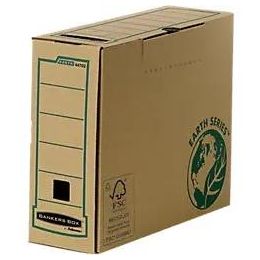 Bankers Box Earth Series Archivschachtel 4470201 DIN A4 Pappkarton 10,3 (B) x 31,9 (T) x 25,4 (H) cm Braun 10,0 cm 20 St&uuml;ck