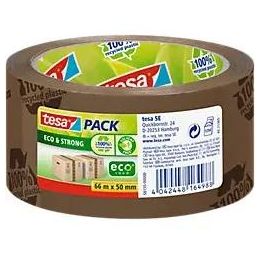 Tesa Verpackungsklebeband Tesapack Eco & Strong Braun 50 mm (B) x 66 m (L) PP (Polypropylen) Recycelt 100%