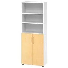 Hammerbacher Spanplatte Schrank 5 Fachböden Weiß Ahorn