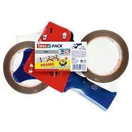 Tesa Klebebandabroller-Set Tesapack Blau, Rot 50 mm (B) x 66 m (L) Kunststoff, Metall 4120