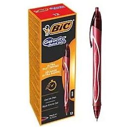 BIC Gel-ocity Quick Dry Gel Tintenroller Medium 0,4mm Rot 12 Stück