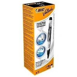BIC Velleda Liquid Ink Non-permanent Whiteboard-Marker Schwarz Mittel Rundspitze 1 - 2,2 mm 12 St&uuml;ck