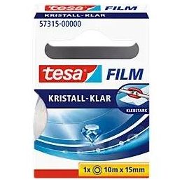 Tesa Klebeband Tesafilm Kristall-Klar 57315 Transparent 15 mm (B) x 10 m (L) PP (Polypropylen) Niedrige Lautstärke