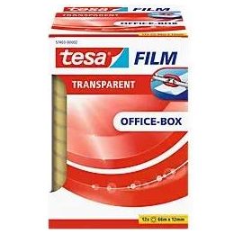 Tesa Klebeband Tesafilm Office-Box 57403 Transparent 12 mm (B) x 66 m (L) PP (Polypropylen) 12 Rollen
