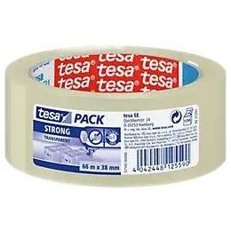 Tesa Verpackungsklebeband Tesapack Strong Transparent 38 mm (B) x 66 m (L) PP (Polypropylen)