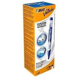 BIC Velleda Liquid Ink Non-permanent Whiteboard-Marker Blau Mittel Rundspitze 1 - 2,2 mm 12 St&uuml;ck