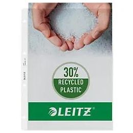 Leitz Prospekthüllen DIN A4 Genarbt Transparent 130 Mikron PP (Polypropylen) Öffnung oben 4 Löcher