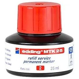 Edding Permanentmarker Nachf&uuml;llpackung Rot MTK25 25 ml