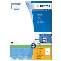Herma Universaletiketten 4428 Weiß DIN A4 210 x 297 mm 100 Blatt à 1 Etiketten