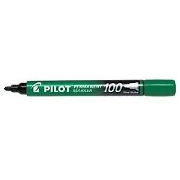 Pilot Pen Pilot Super Grip 100 Permanentmarker Fein Rundspitze - 1 mm Grün Nicht Nachfüllbar