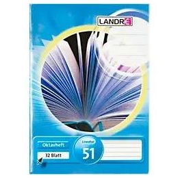 LANDRÉ LANDRÉ Schulheft Blau Liniert DIN A6 10,5 x 14,8 cm 32 Blatt
