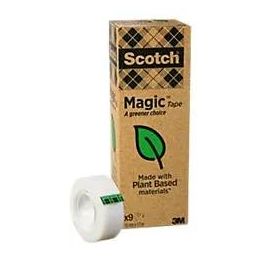 Scotch Klebeband Scotch Magic Transparent A greener choice Transparent 19 mm (B) x 33 m (L) Kleiner Kern PP (Polypropylen) 9 Rollen