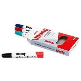 Viking WBM2.5 Non-permanent Whiteboard-Marker Farbig sortiert Mittel Rundspitze 1 - 2,5 mm 4 Stück