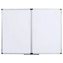 Bi-Office Klappbares Whiteboard Wandmontiert Magnetisch Keramik Beidseitig 90 (B) x 60 (H) cm