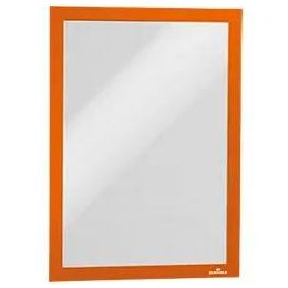 Durable DURAFRAME DIN A4 Inforahmen Selbstklebend, Magnetisch Orange Haftend Hartfolie 487209 23,4 (B) x 0,6 (T) x 32,6 (H) cm DURAFRAME 2 Stück