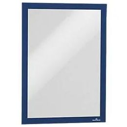Durable DURAFRAME DIN A4 Inforahmen Selbstklebend, Magnetisch Blau Haftend Hartfolie 487207 23,4 (B) x 0,6 (T) x 32,6 (H) cm DURAFRAME 2 Stück