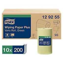 Tork Wischtücher W5 Gerollt Grün 2-lagig 0.721 m 129255 10 Rollen à 200 Blatt
