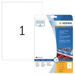 Herma Wetterfeste Etiketten 4698 Rechteckig DIN A4 210 x 297 mm 25 Blatt &agrave; 1 Etikett