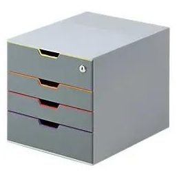Durable Schubladenboxen Kunststoff Mehrfarbig 4 Schübe 28 x 35,6 x 29,2 cm DIN A4