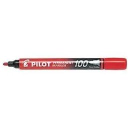 Pilot Pen Pilot Super Grip 100 Permanentmarker Fein Rundspitze - 1 mm Rot Nicht Nachfüllbar