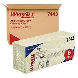 Wypall Papier-Reinigungstuch X50 420 x 250mm Gelb Packung mit 50 Stück