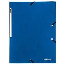Biella Gummibandmappe 0178401.05 DIN A4 Blau Pappe 23,5 x 32 cm