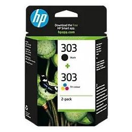 HP 303 Original Tintenpatrone 3YM92AE Schwarz, Cyan, Magenta, Gelb Multipack 2 St&uuml;ck