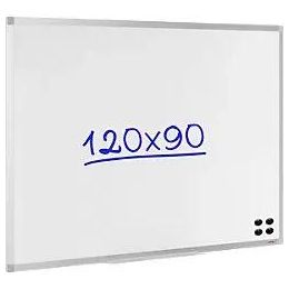 Viking Whiteboard Wandmontiert Magnetisch Lackierter Stahl Einseitig 120 (B) x 90 (H) cm