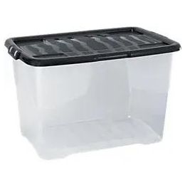 CEP Kunststoff Archivbox 65 L Schwarz, Transparent 60 x 40 x 37 cm