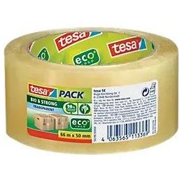 Tesa Verpackungsklebeband Tesapack Bio & Strong Transparent 50 mm (B) x 66 m (L) PLA (Polylactid)