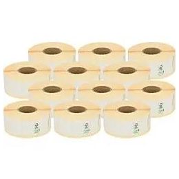 Kompatibel Dymo LW S0722520 / 11352 Rücksende Adressetiketten Selbstklebend Weiß 25 x 54 mm 12 Rollen à 500 Etiketten