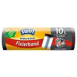 Swirl Fixierband Müllbeutel 10 L Schwarz 15 Stück