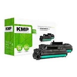 Kompatible KMP HP 85A Tonerkartusche CE285AD Schwarz, Schwarz Multipack 2 Stück