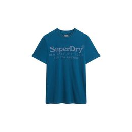 Superdry T-Shirt 'Venue' Herren Größe L enzian / greige
