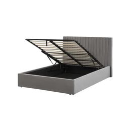 Beliani Bettgestell VION in Grau - (W) 157 x (H) 110 x (L) 216 cm | Gr.: onesize