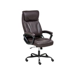 Beliani Chefsessel PROUD in Braun/Schwarz - (W) 66 x (H) 115 x (L) 66 cm | Gr.: onesize